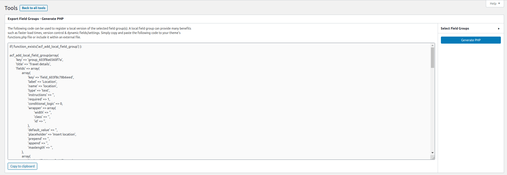 Manage Advanced Custom Fields and integrate them in a Wordpress plugin ...